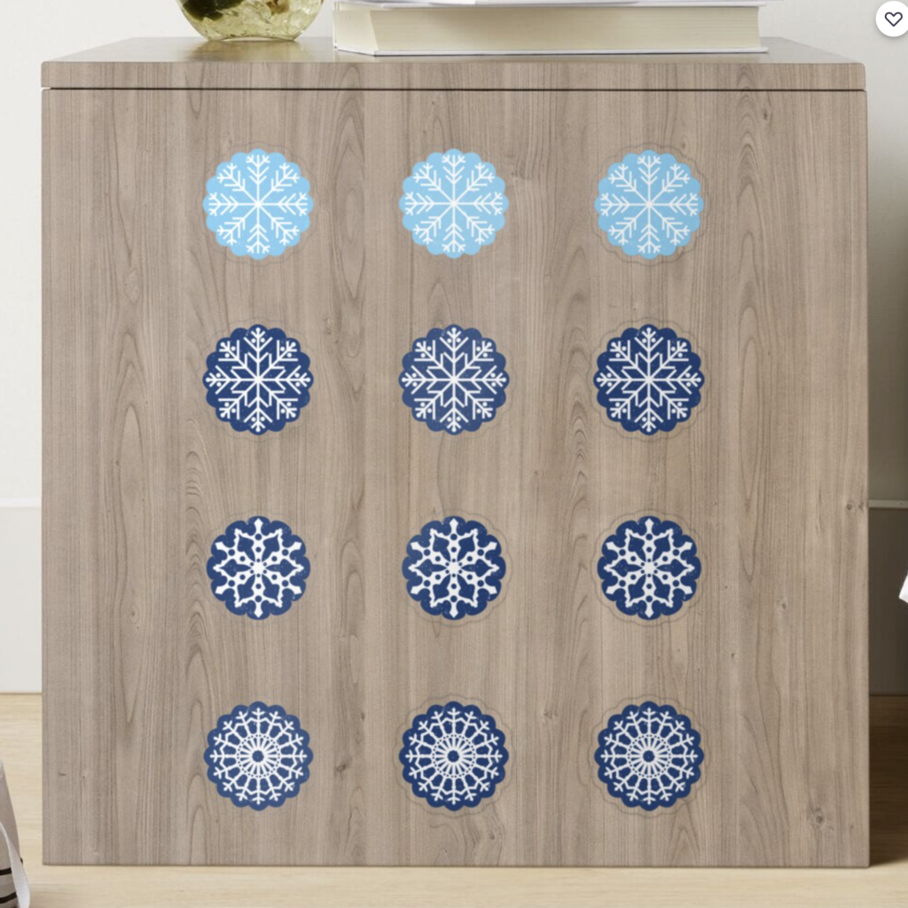 30 Snowflake window stickers (In 3 Sticker Packs) • Eat, Sleep, Wander